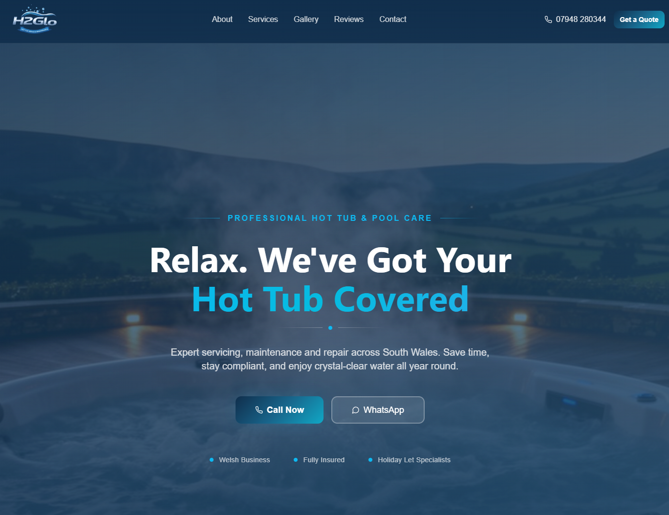 H2Glo | Professional Hot Tub & Pool Care in South Wales